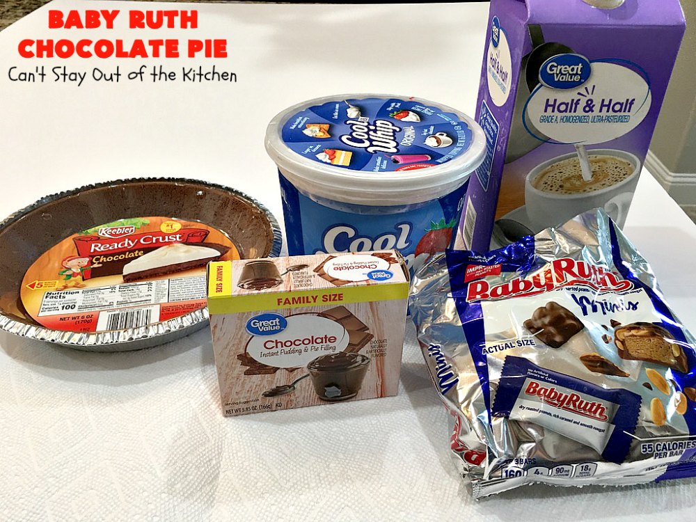 Baby Ruth Chocolate Pie – Can't Stay Out of the Kitchen