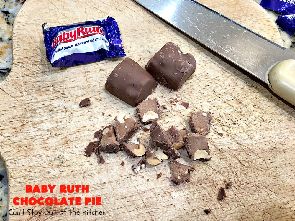 Baby Ruth Chocolate Pie – Can't Stay Out of the Kitchen