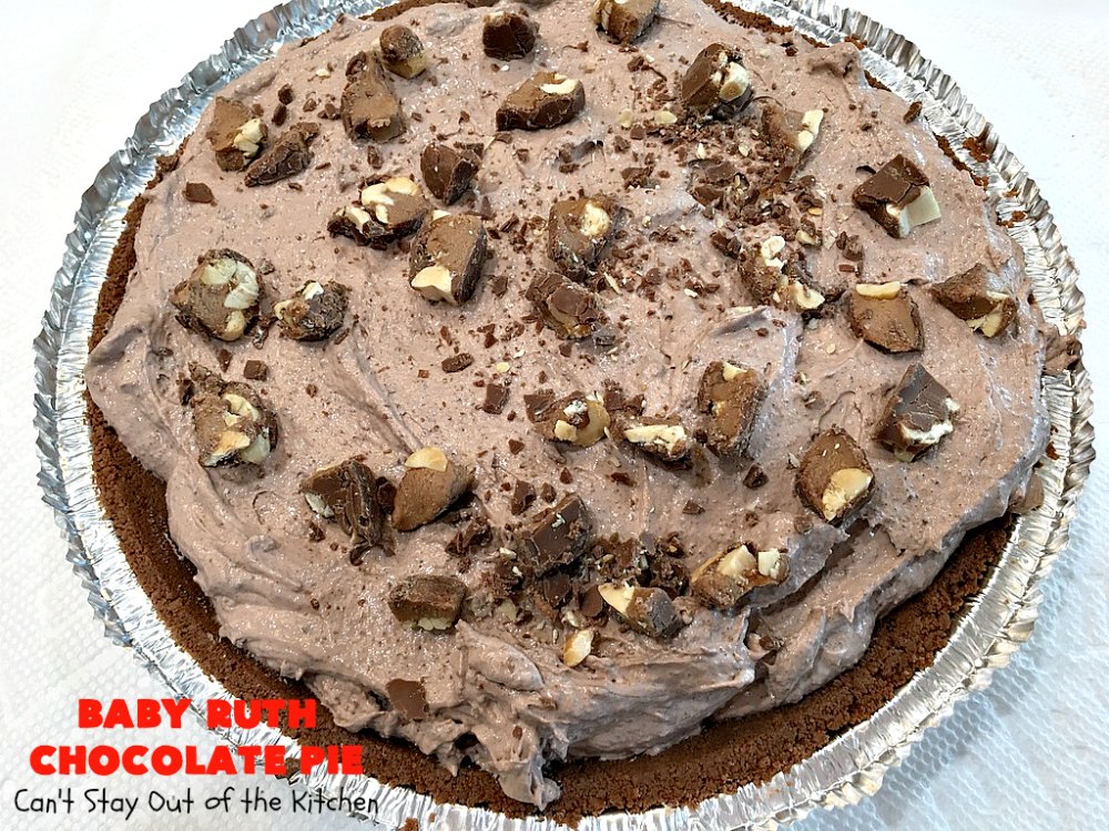 Baby Ruth Chocolate Pie – Can't Stay Out of the Kitchen