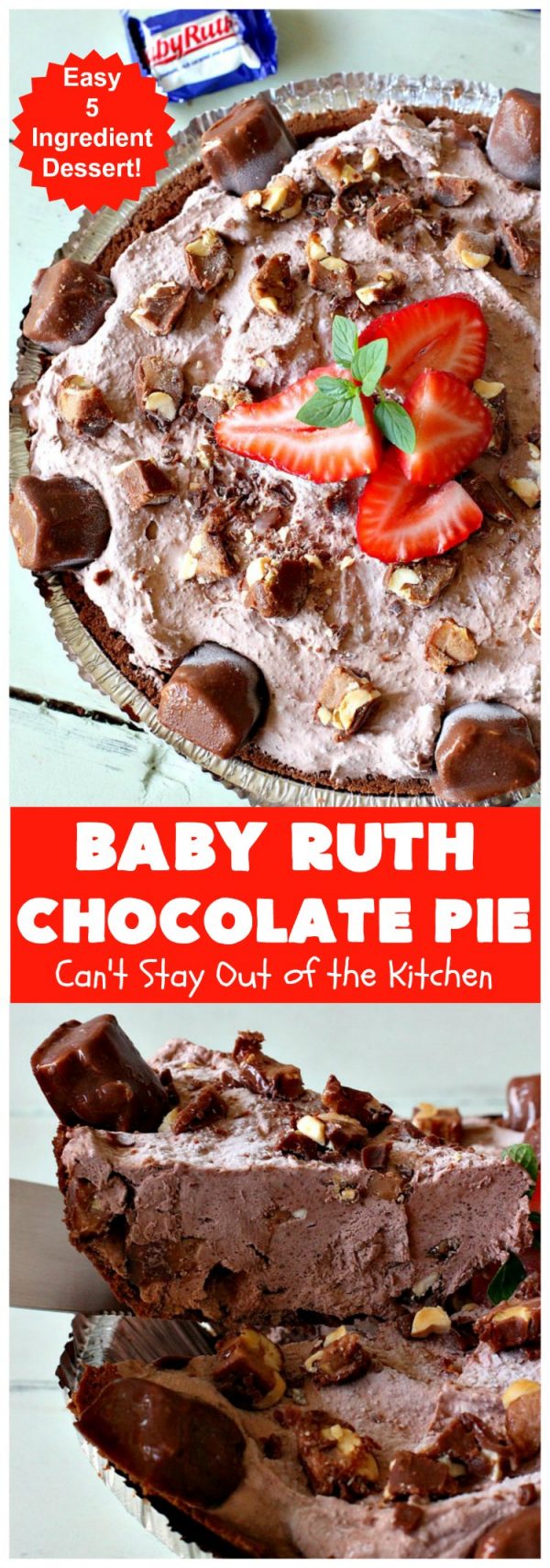 Baby Ruth Chocolate Pie – Can't Stay Out of the Kitchen