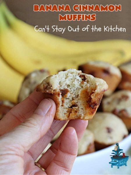 Banana Cinnamon Muffins – Can't Stay Out of the Kitchen