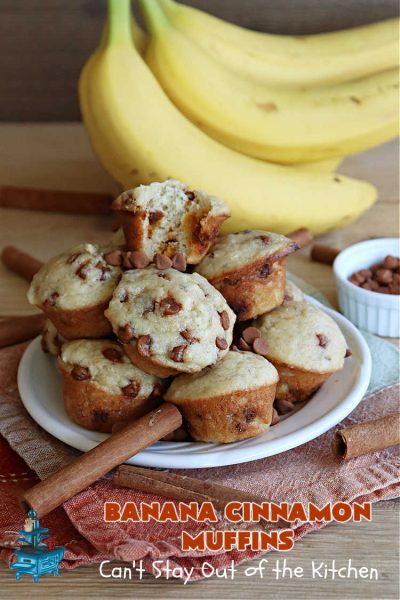 Banana Cinnamon Muffins – Can't Stay Out of the Kitchen