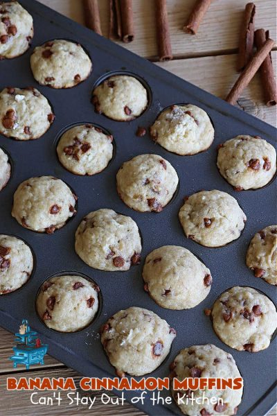 Banana Cinnamon Muffins – Can't Stay Out of the Kitchen
