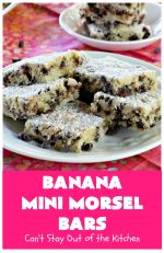 Banana Mini Morsel Bars – Can't Stay Out of the Kitchen
