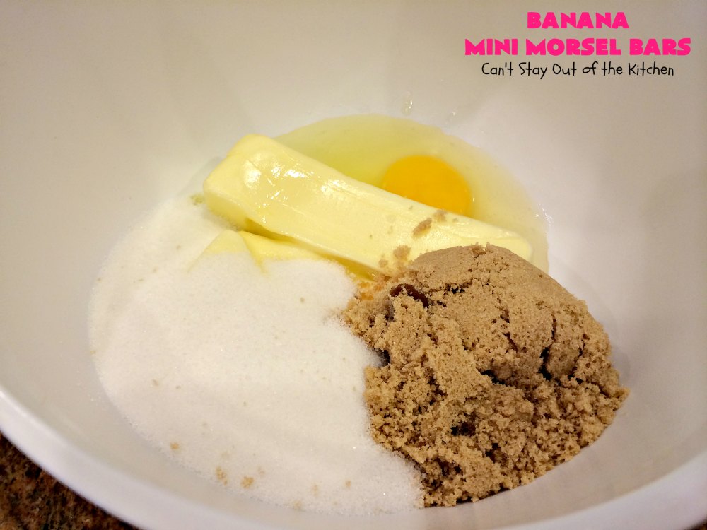 Banana Mini Morsel Bars – Can't Stay Out of the Kitchen