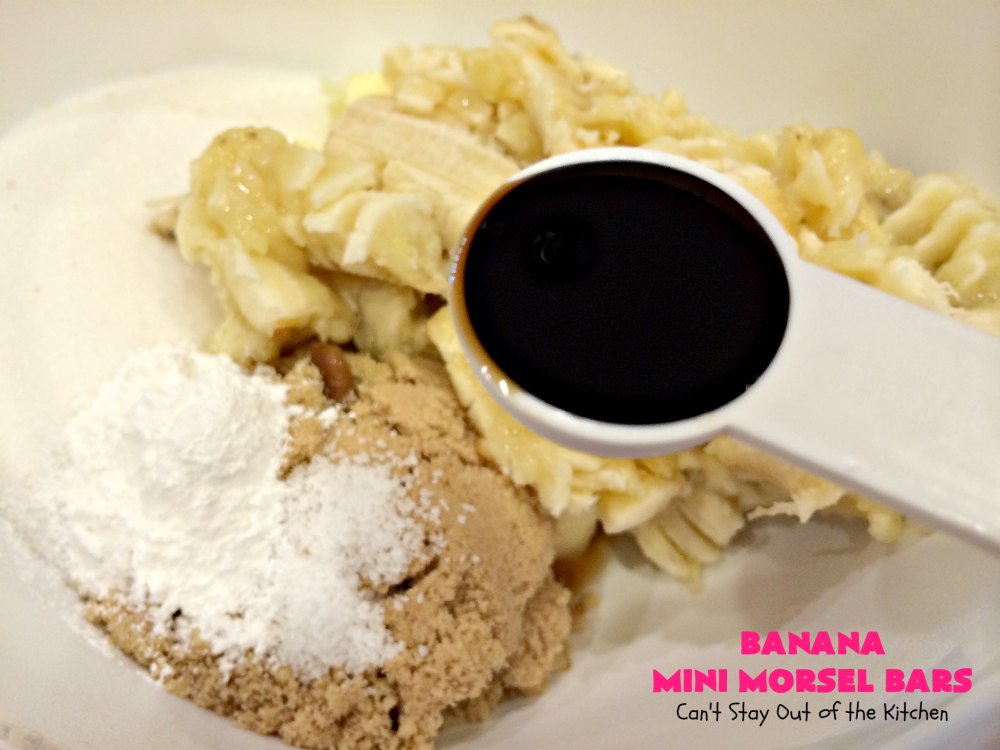 Banana Mini Morsel Bars – Can't Stay Out of the Kitchen