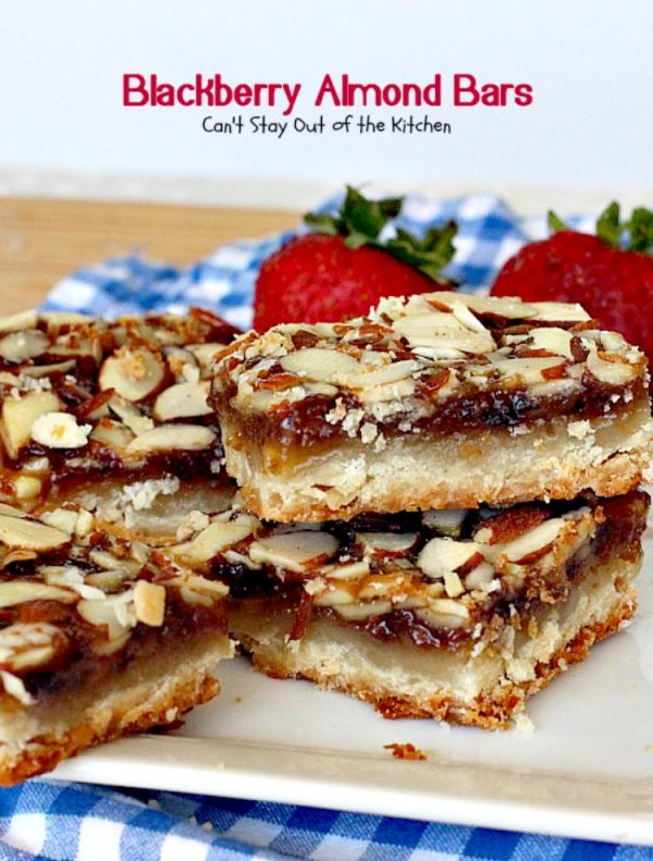 Blackberry Almond Bars – Can't Stay Out of the Kitchen