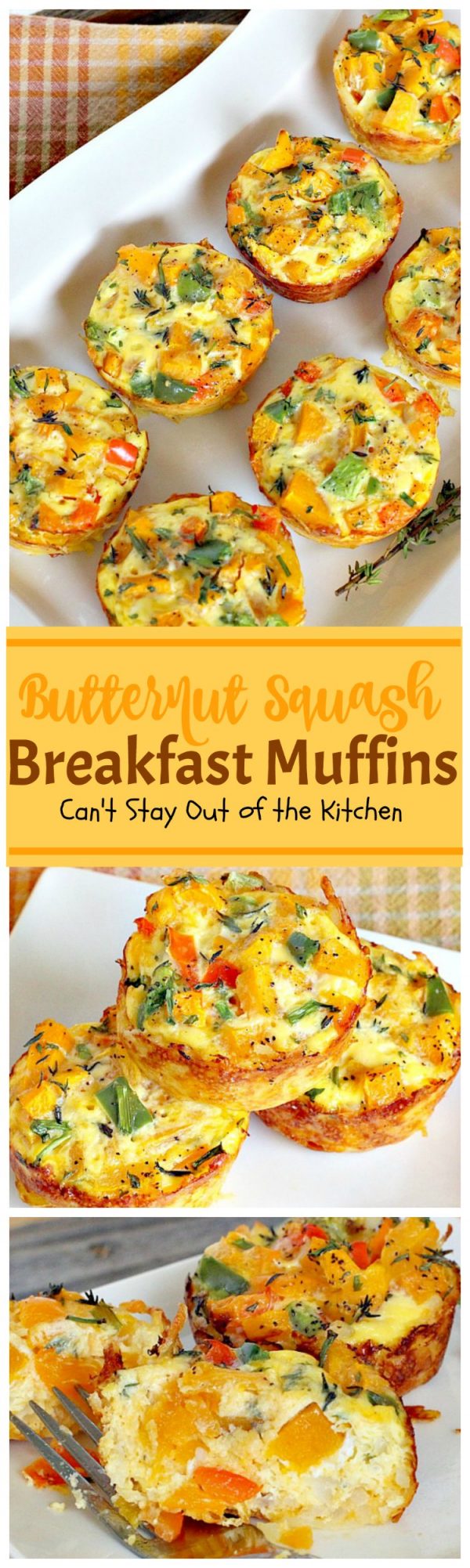 Butternut Squash Breakfast Muffins – Can't Stay Out of the Kitchen