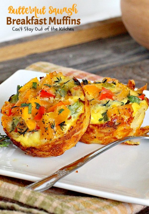 Butternut Squash Breakfast Muffins – Can't Stay Out of the Kitchen