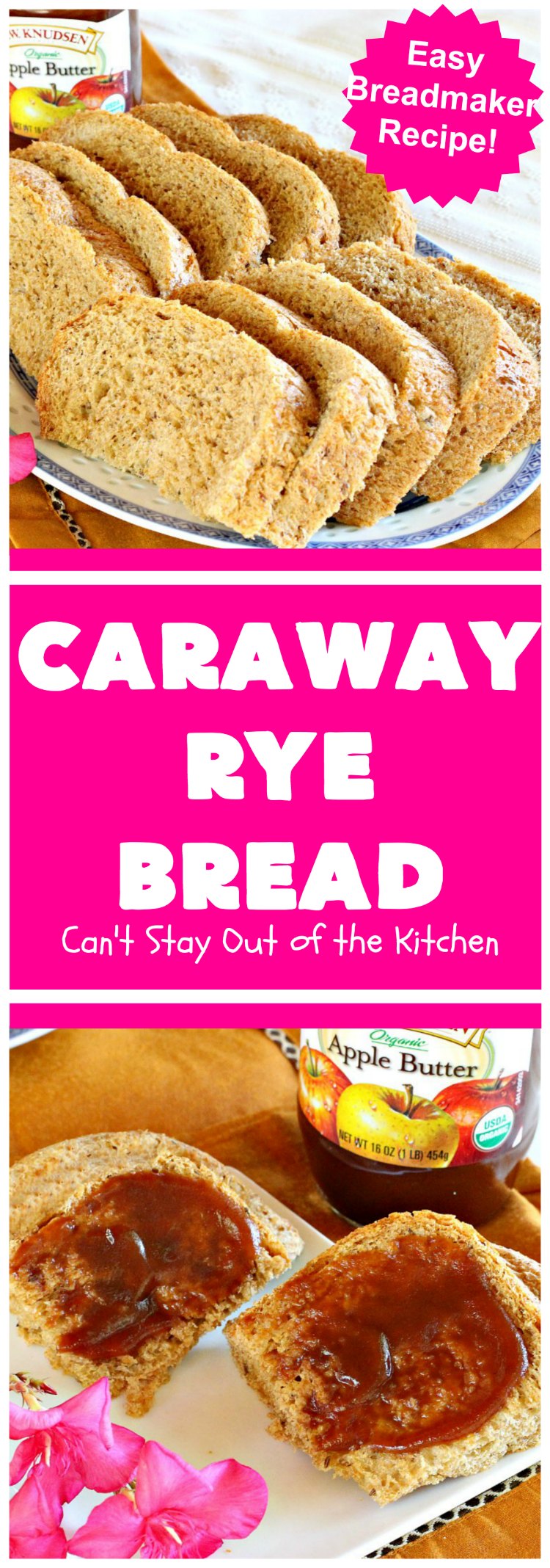 Caraway Rye Bread – Can't Stay Out of the Kitchen
