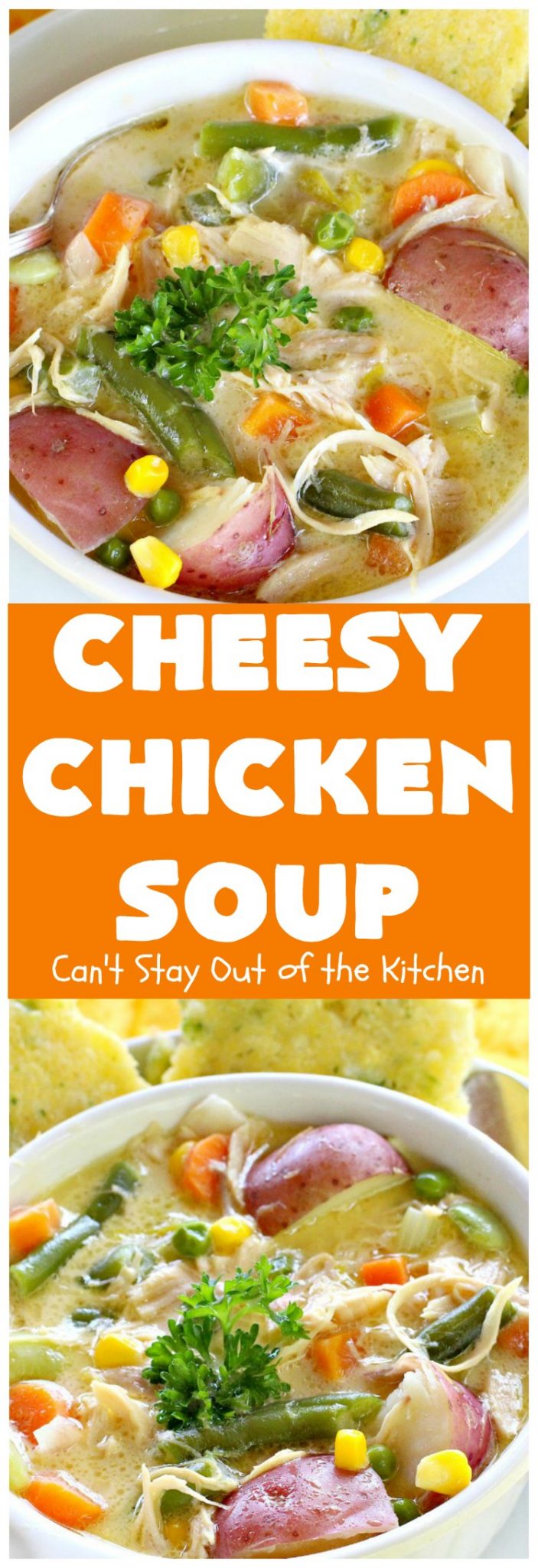 Cheesy Chicken Soup – Can't Stay Out of the Kitchen