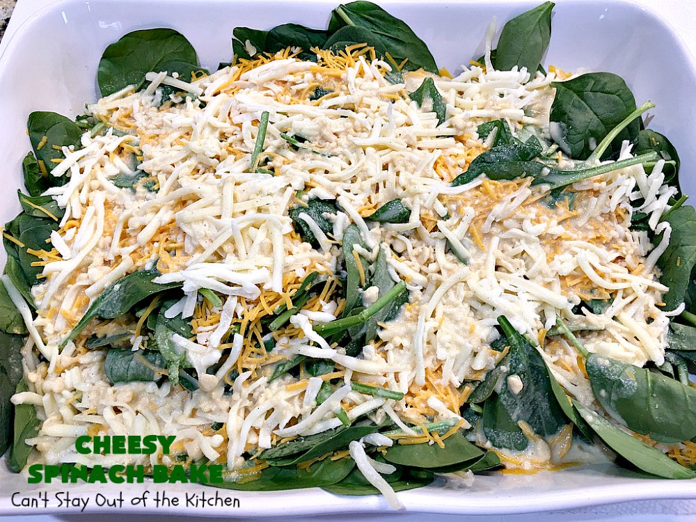 Cheesy Spinach Bake – Can't Stay Out of the Kitchen