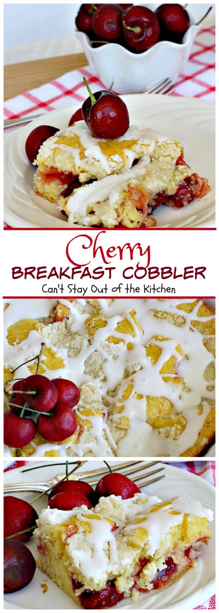Cherry Breakfast Cobbler – Can't Stay Out of the Kitchen
