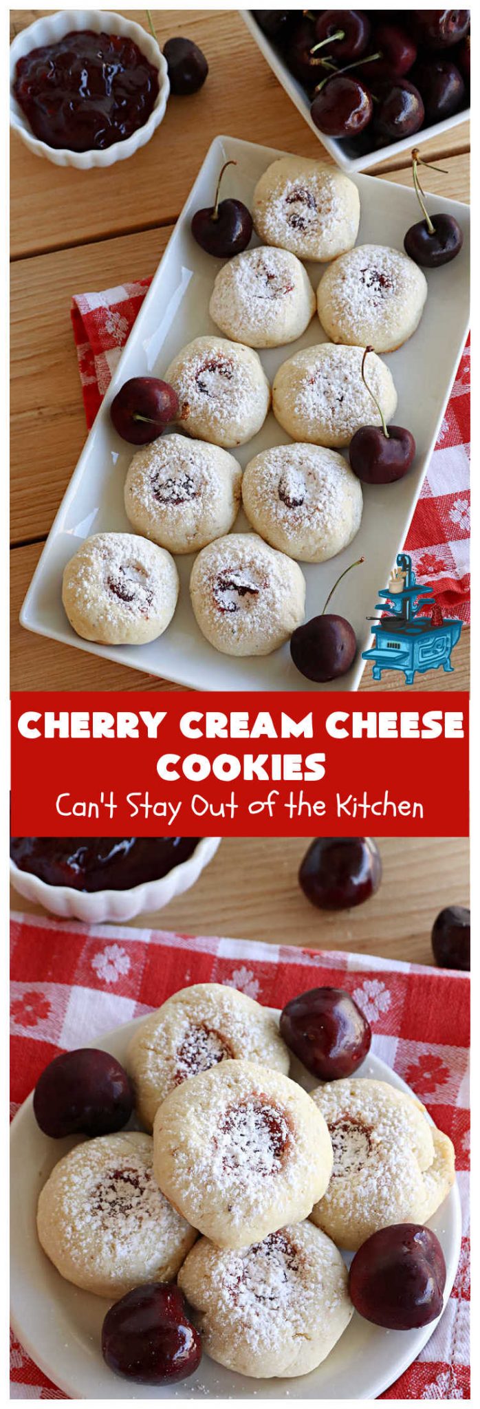 Cherry Cream Cheese Cookies – Can't Stay Out of the Kitchen