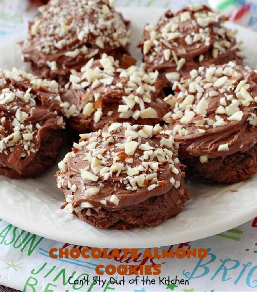 Chocolate Almond Cookies – Can't Stay Out of the Kitchen