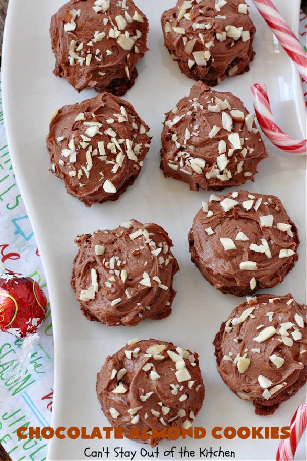 Chocolate Almond Cookies – Can't Stay Out of the Kitchen