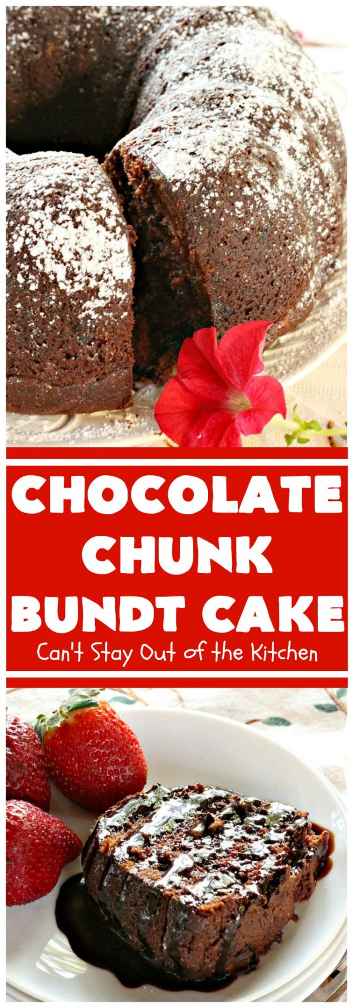 Chocolate Chunk Bundt Cake – Can't Stay Out of the Kitchen