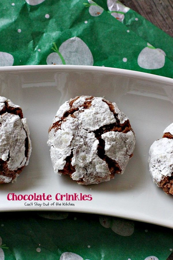 Chocolate Crinkles – Can't Stay Out of the Kitchen