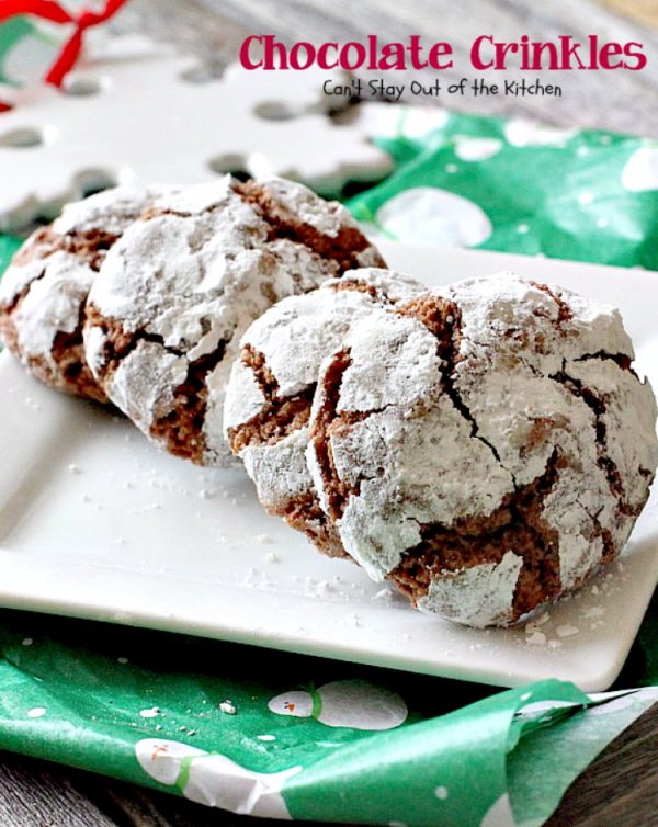 Chocolate Crinkles – Can't Stay Out of the Kitchen