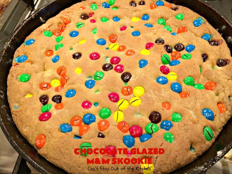 Chocolate Glazed M&M Skookie – Can't Stay Out of the Kitchen