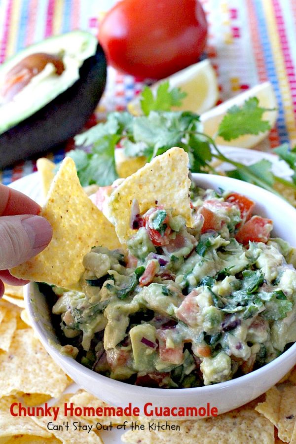 Chunky Homemade Guacamole – Can't Stay Out of the Kitchen