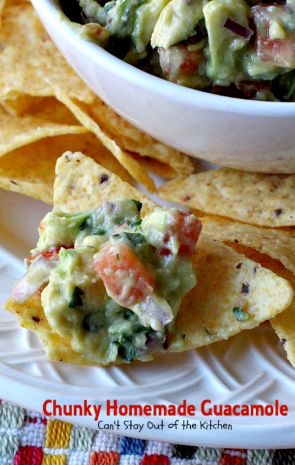 Chunky Homemade Guacamole – Can't Stay Out of the Kitchen
