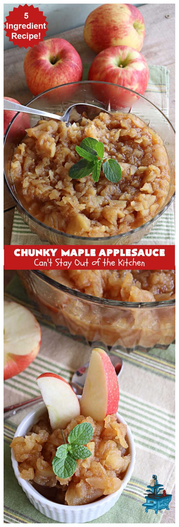Chunky Maple Applesauce – Can't Stay Out of the Kitchen