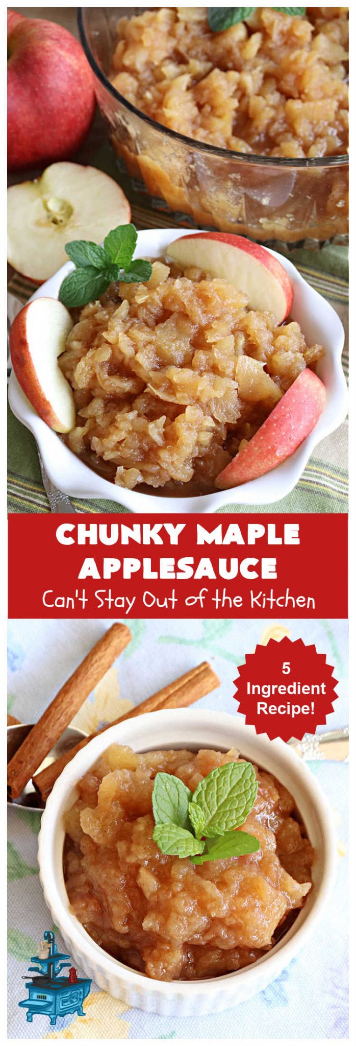 Chunky Maple Applesauce – Can't Stay Out of the Kitchen