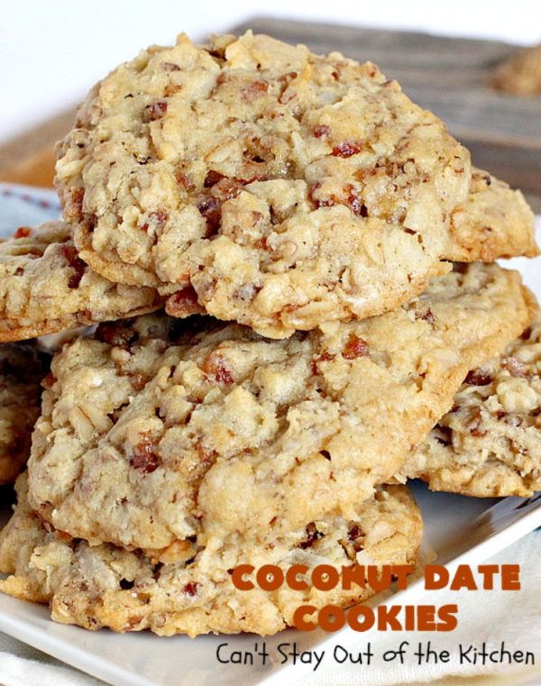 Coconut Date Cookies – Can't Stay Out of the Kitchen