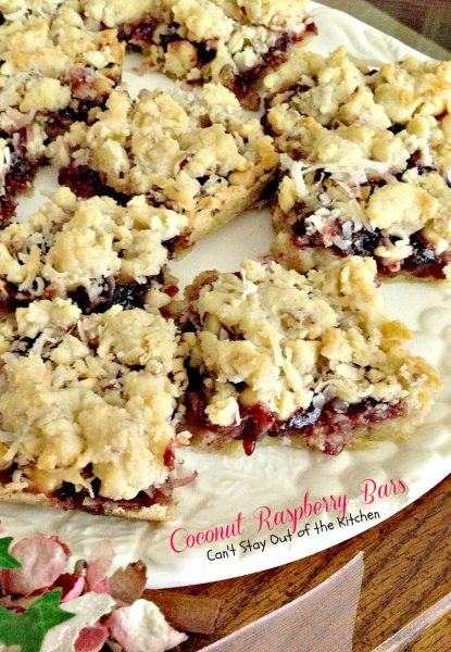 Coconut Raspberry Bars – Recipe Pix 10 286 – Can't Stay Out of the Kitchen