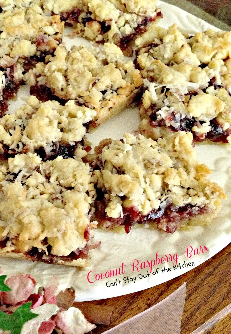 Coconut Raspberry Bars – Recipe Pix 10 286 – Can't Stay Out of the Kitchen