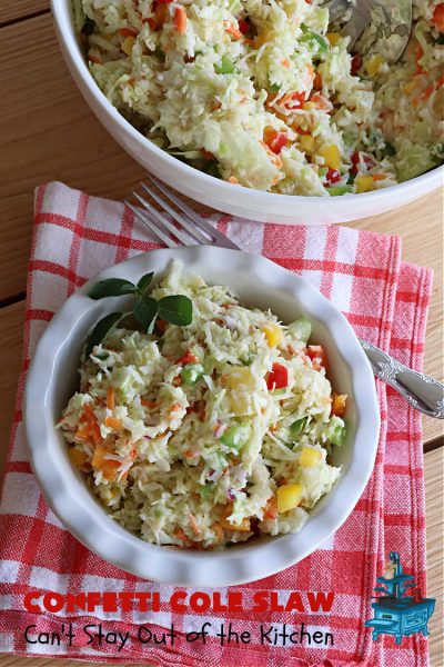 Confetti Cole Slaw – Can't Stay Out of the Kitchen