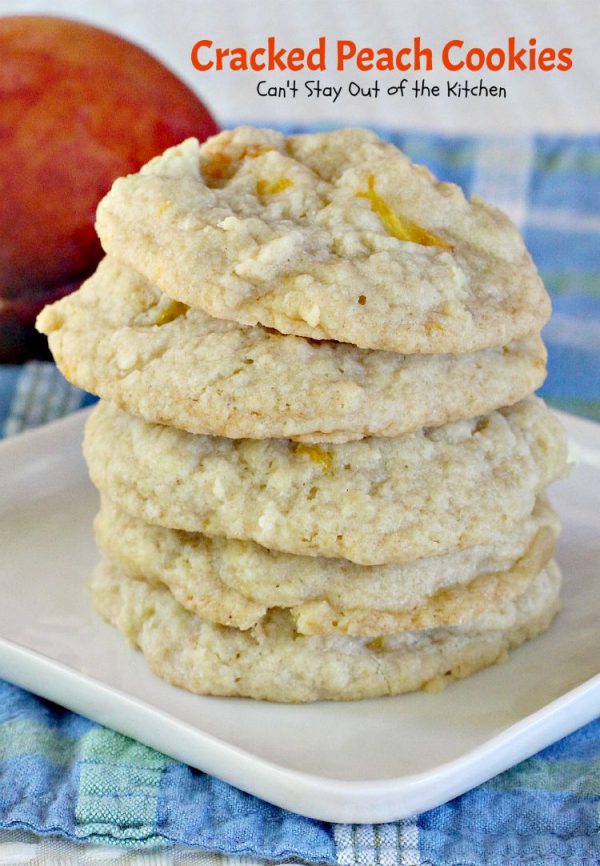 Cracked Peach Cookies – Can't Stay Out of the Kitchen