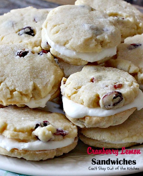 Cranberry Lemon Sandwiches – Can't Stay Out of the Kitchen