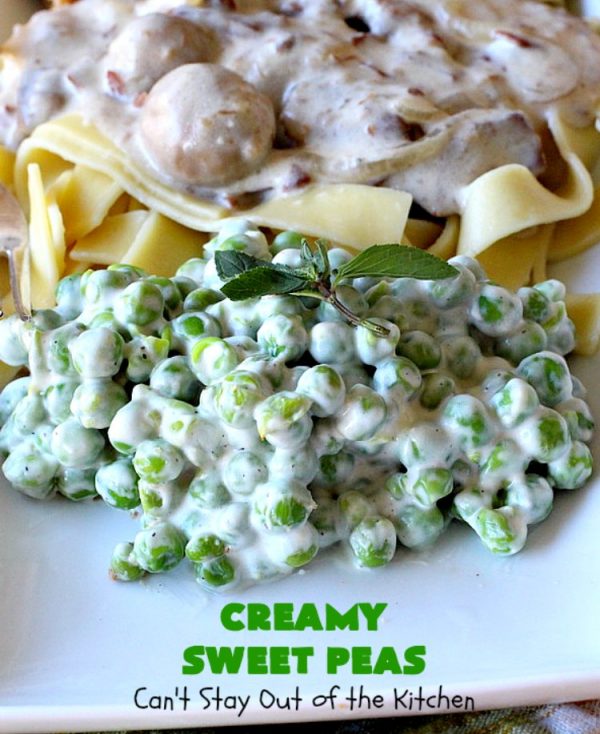 Creamy Sweet Peas – Can't Stay Out of the Kitchen