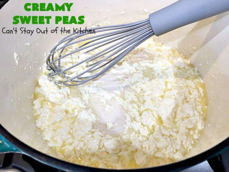 Creamy Sweet Peas – Can't Stay Out of the Kitchen