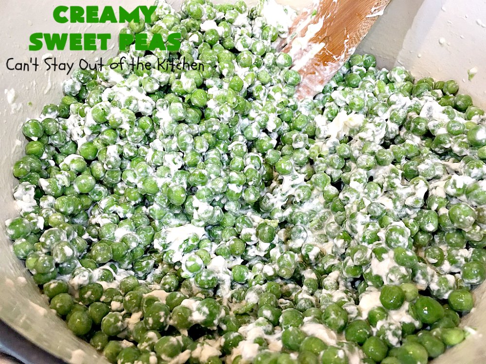 Creamy Sweet Peas – Can't Stay Out of the Kitchen