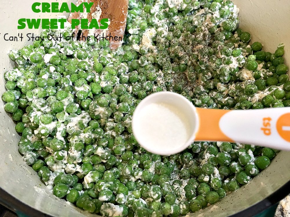 Creamy Sweet Peas – Can't Stay Out of the Kitchen