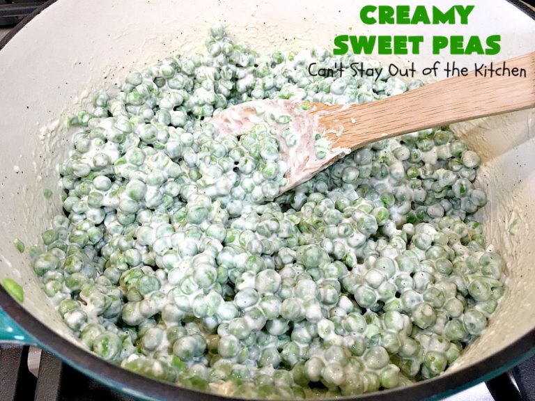 Creamy Sweet Peas – Can't Stay Out of the Kitchen