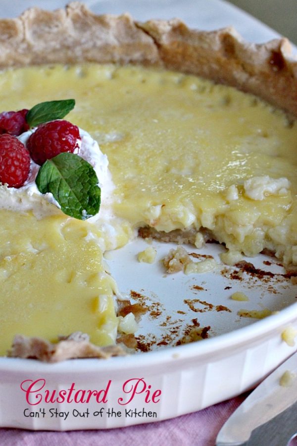 Custard Pie – Can't Stay Out of the Kitchen