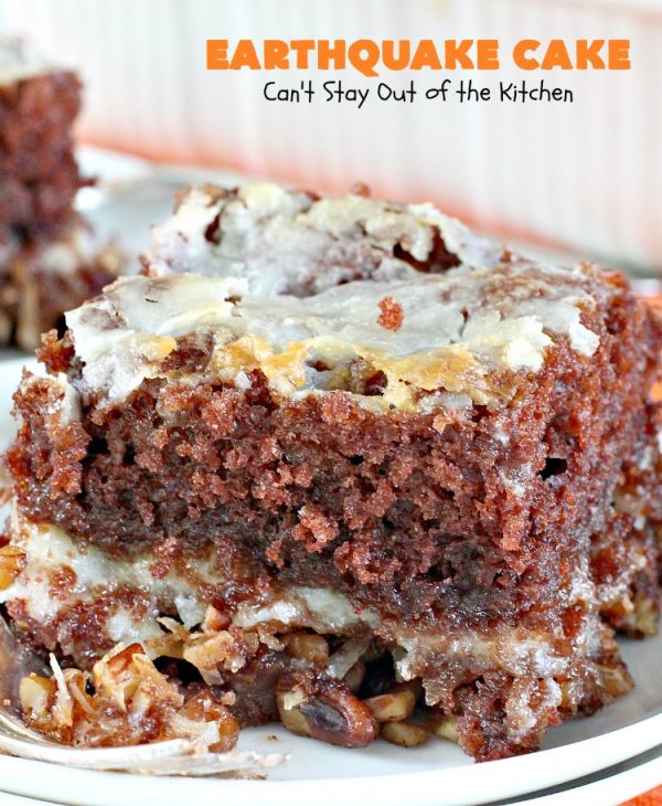 Earthquake Cake – Can't Stay Out of the Kitchen