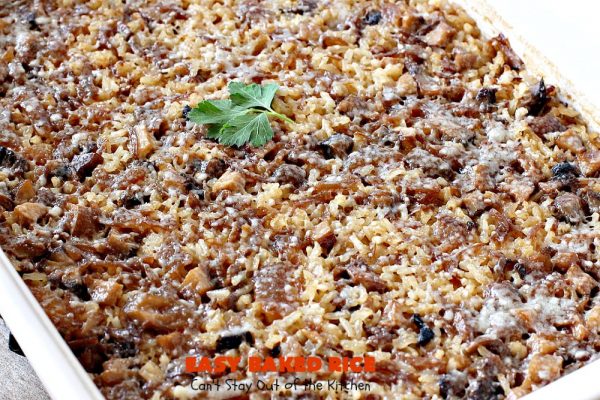 Easy Baked Rice – Can't Stay Out of the Kitchen