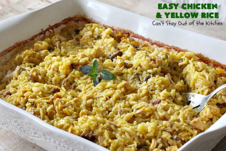 Easy Chicken and Yellow Rice – Can't Stay Out of the Kitchen