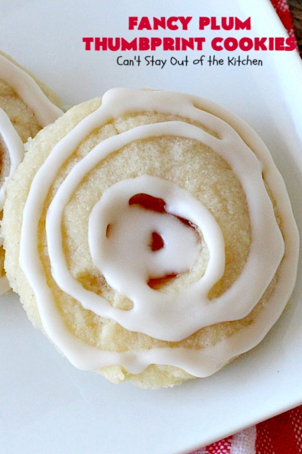 Fancy Plum Thumbprint Cookies – Can't Stay Out of the Kitchen