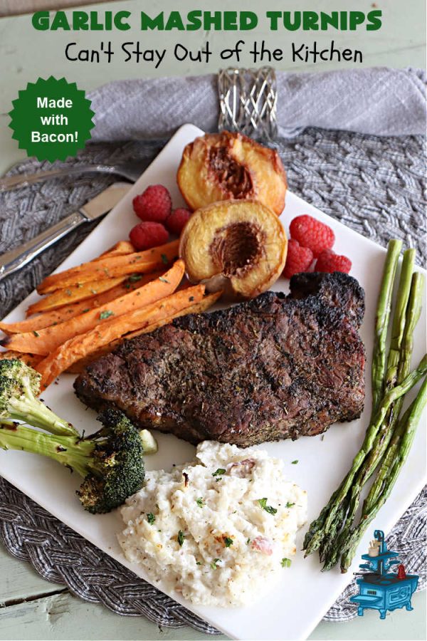 Garlic Mashed Turnips – Can't Stay Out of the Kitchen