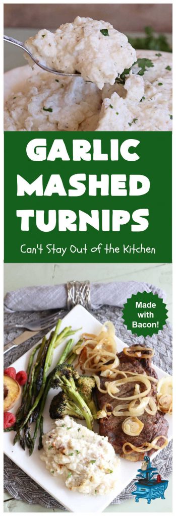 Garlic Mashed Turnips – Can't Stay Out of the Kitchen