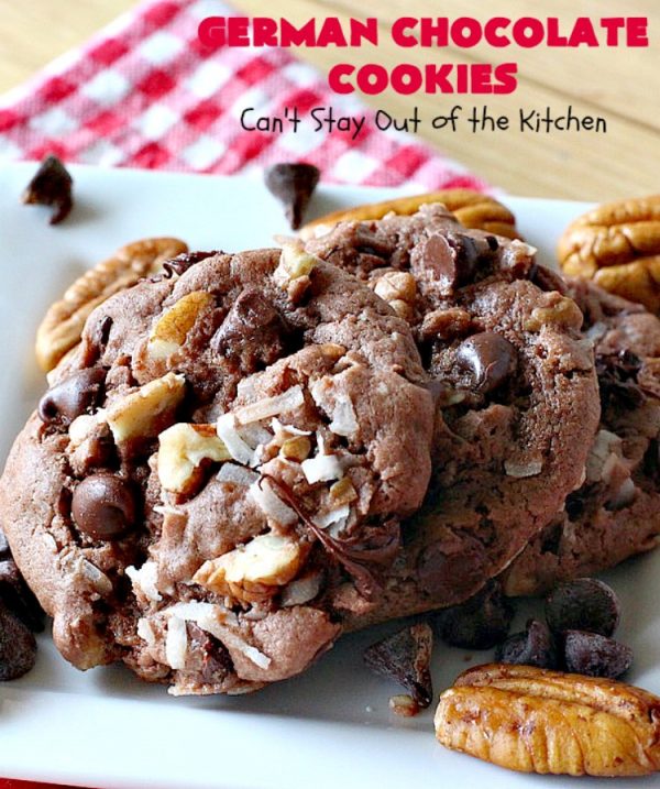 German Chocolate Cookies – Can't Stay Out of the Kitchen