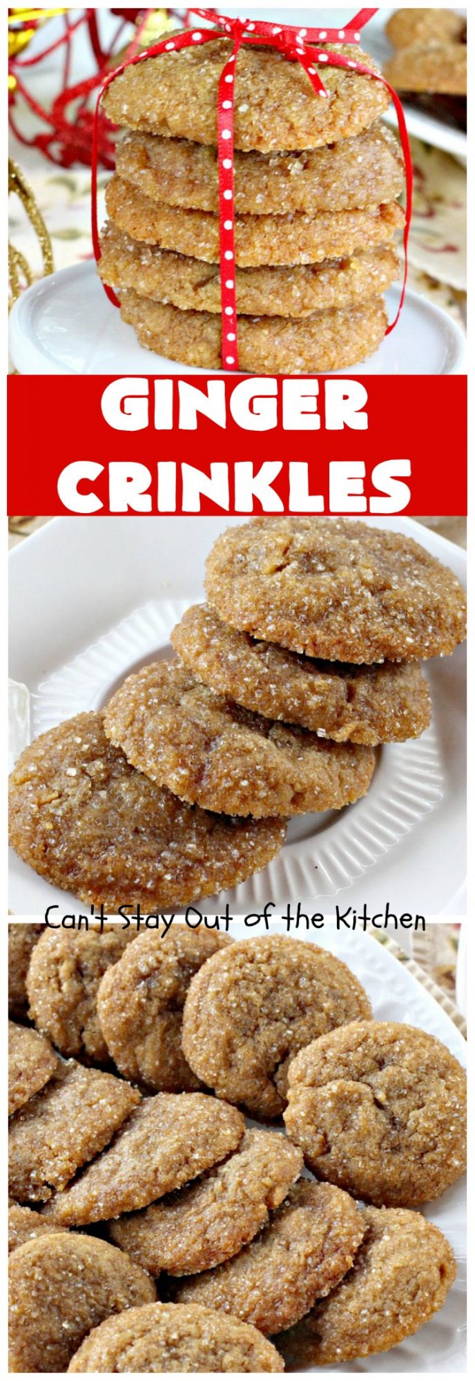Ginger Crinkles – Can't Stay Out of the Kitchen