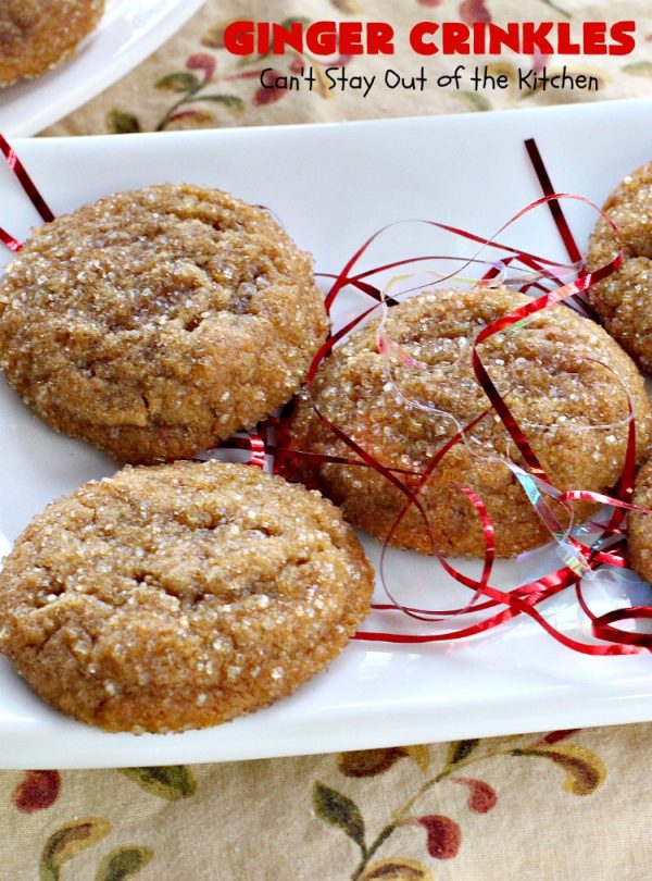 Ginger Crinkles – Can't Stay Out of the Kitchen