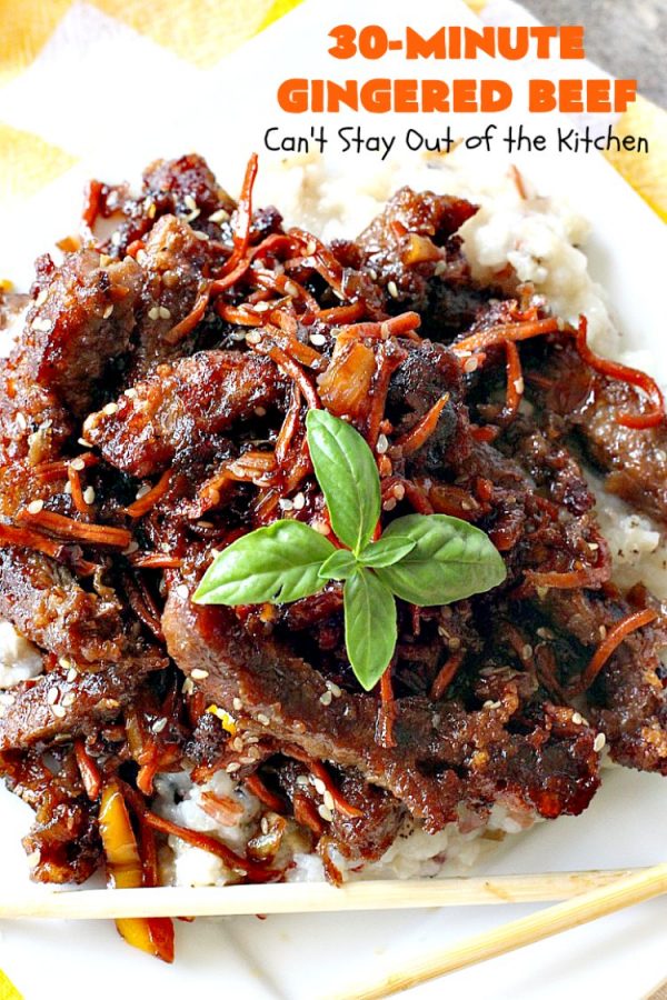 Gingered Beef – Can't Stay Out of the Kitchen